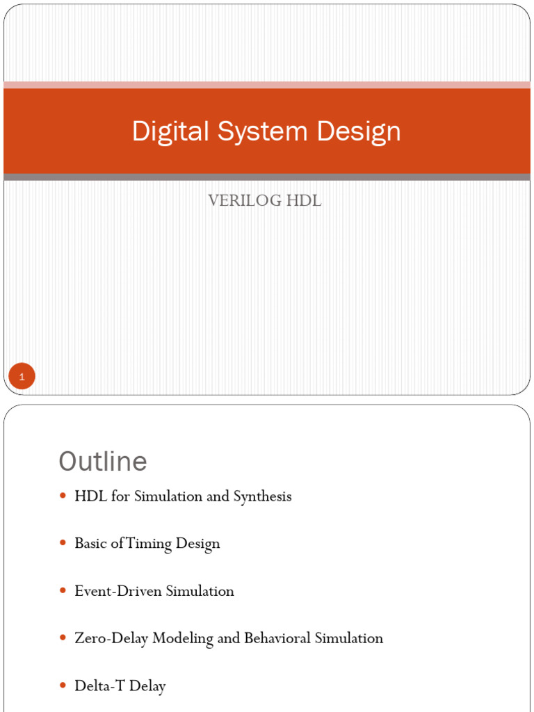 07 Digital System Design Verilog Behavioral | PDF