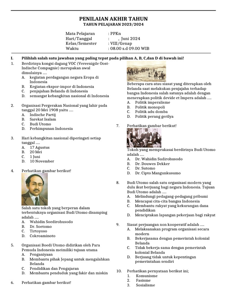 Soal PPKN Kelas Viii Genap | PDF