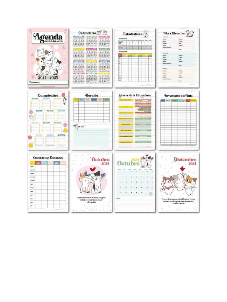 Agenda de Gatos 2024-2025 PDF | PDF