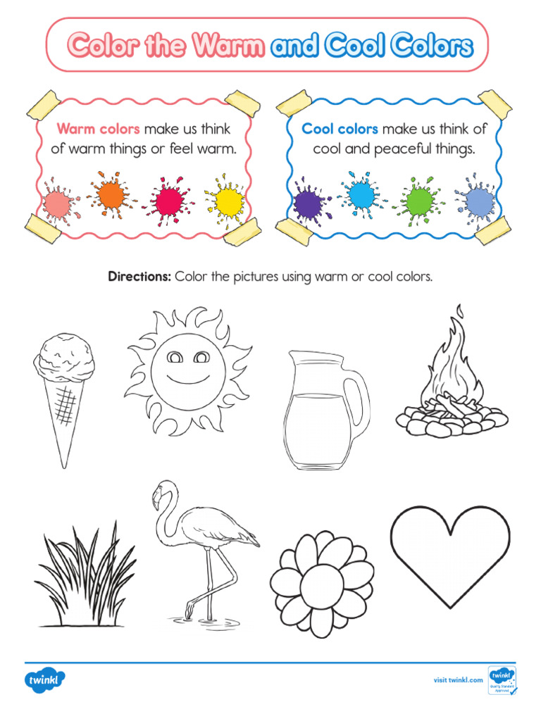 Color the Warm and Cool Colors | PDF