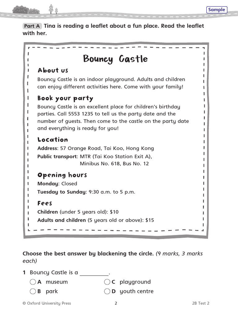 Power Up Test Papers 2b Sample | PDF