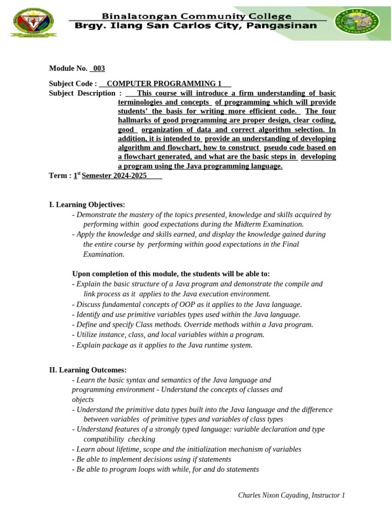 Module No. 3 -Data Types | PDF Module No. 3 -Data Types | PDF
