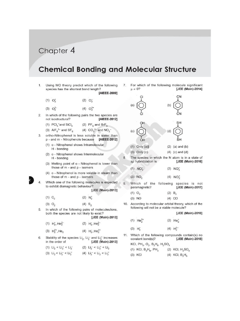 CH 4 Chemical Bond | PDF