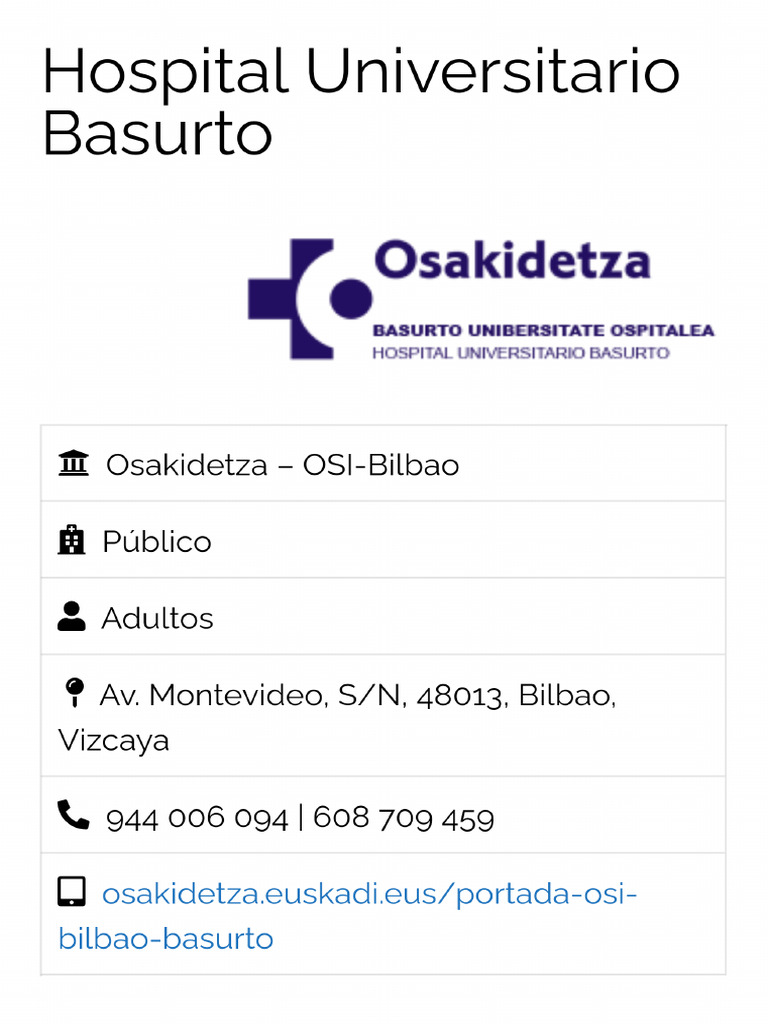 Hospital Universitario Basurto | PDF