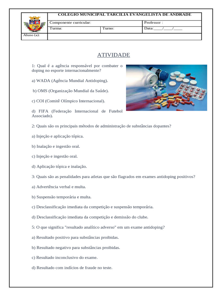 Atividade-Doping No Esporte | PDF
