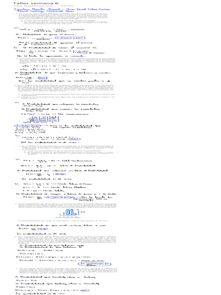 Taller Semana 6 | PDF