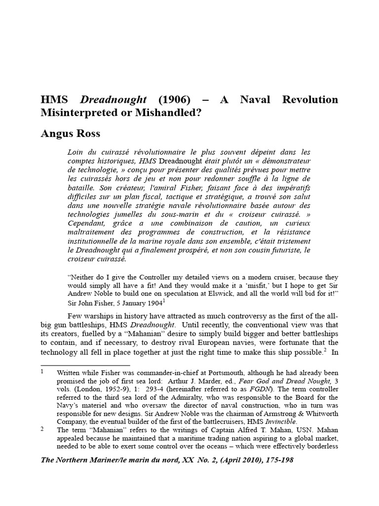 HMS Dreadnought (1906) - A Naval Revolution | PDF