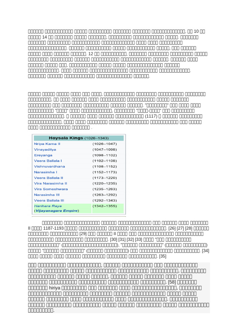 Hoysala Samrajya. Kannada Project. | PDF | Languages Of India | History