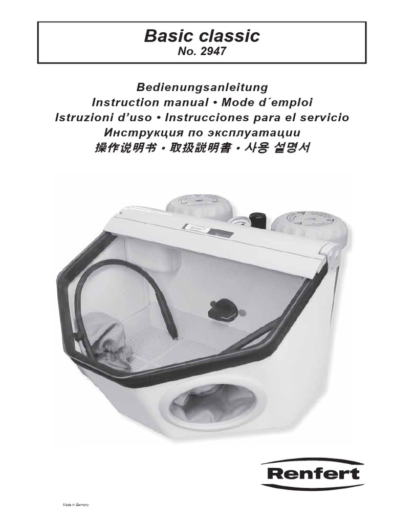 Manual Renfert Basic Classic | PDF | Enchufes y tomas de corriente alterna