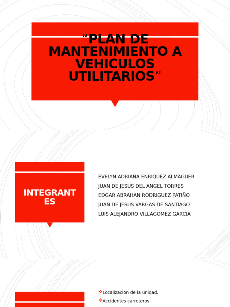 Plan de Mantenimiento A Vehiculos Utilitarios 33 | PDF