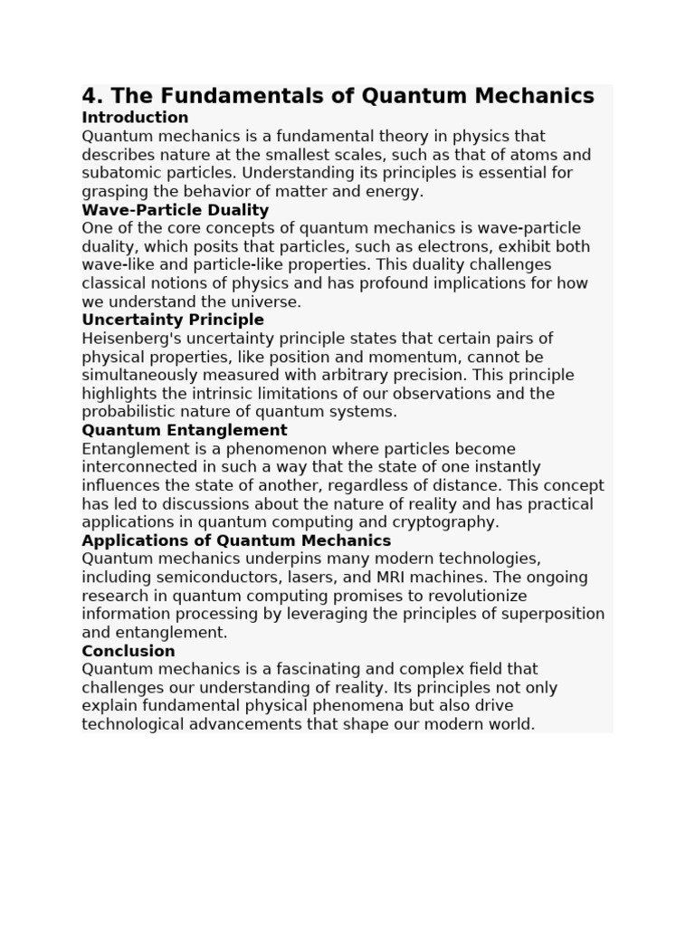 Quantum Mechanics 2002 | PDF