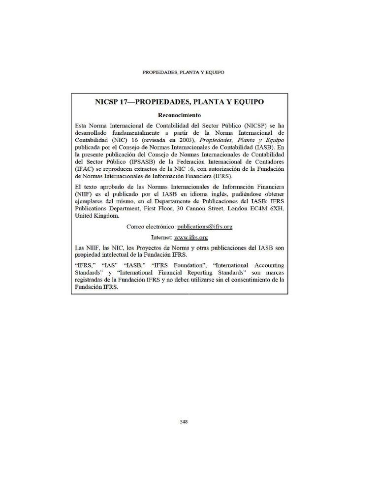NICSP 17 - Propiedades, Planta y Equipo | PDF