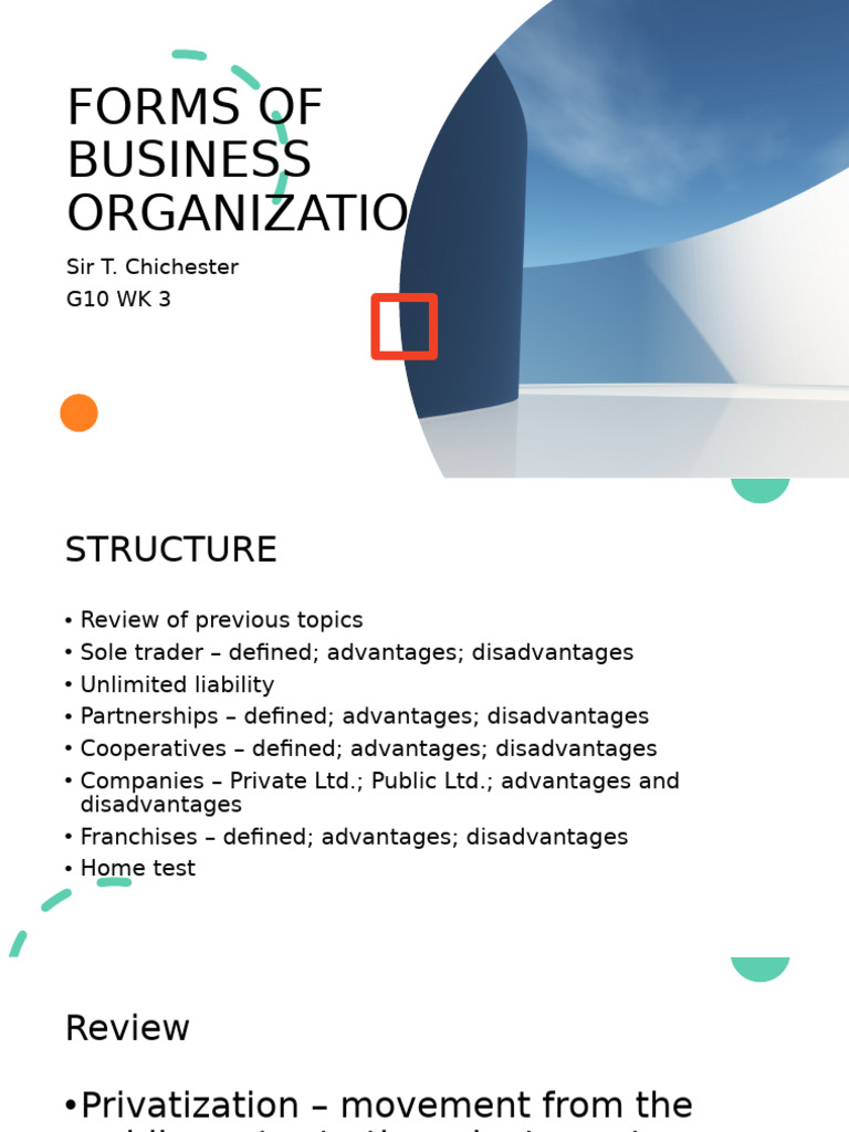 Forms of Business Organization | PDF