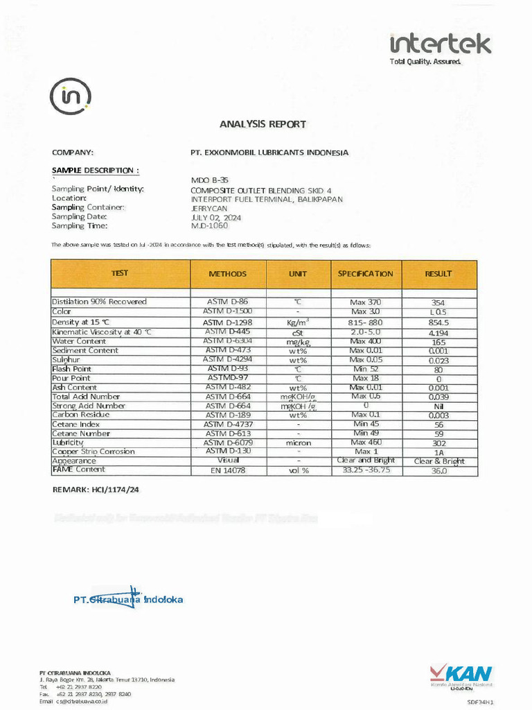 Kgte Coa July 2024 Analysis Report - Pt. Indomobil Prima Energi | PDF ...