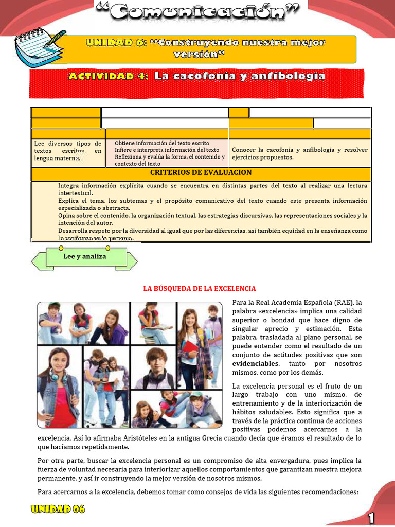 4° Act 4 Com Un 6 | PDF