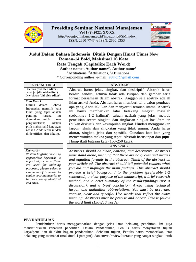 Template New Prosiding | PDF