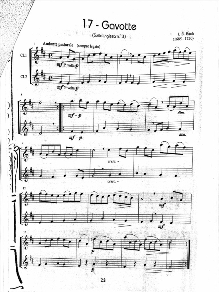 Gavotte Bach - Duo | PDF