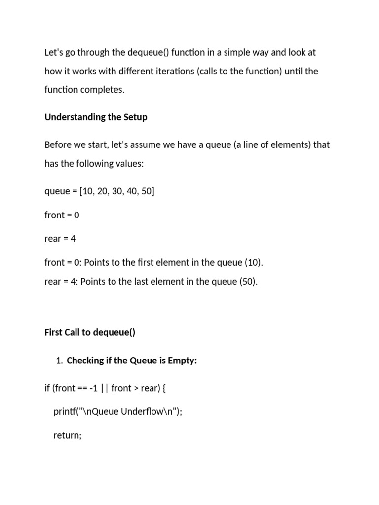 Dequeue Operation | PDF | Queue (Abstract Data Type) | Teaching Methods ... Dequeue Operation | PDF | Queue (Abstract Data Type) | Teaching Methods ...