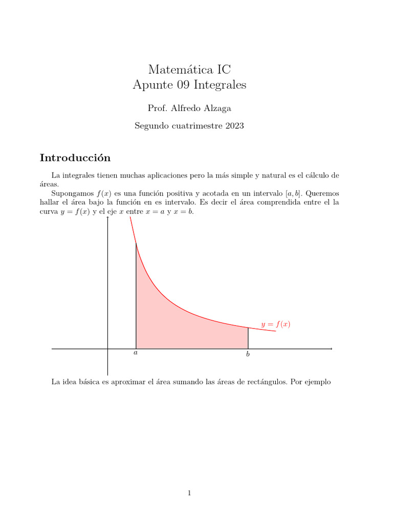 Apunte 9 Integrales Alfredo Álzaga | PDF
