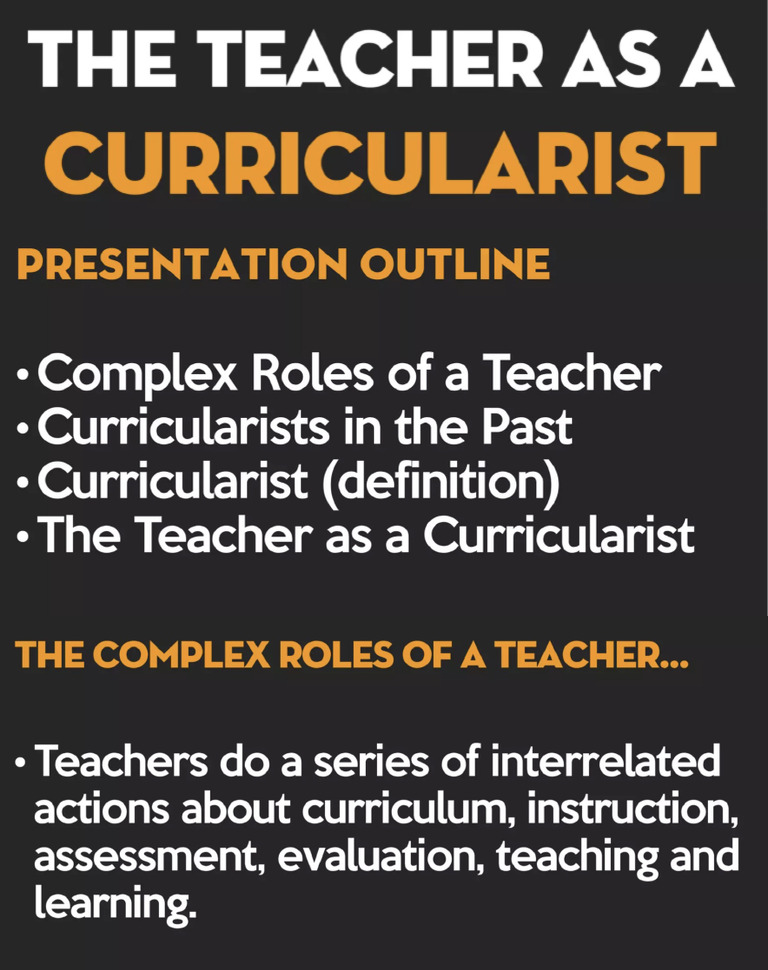 Teacher As Curricularist | PDF