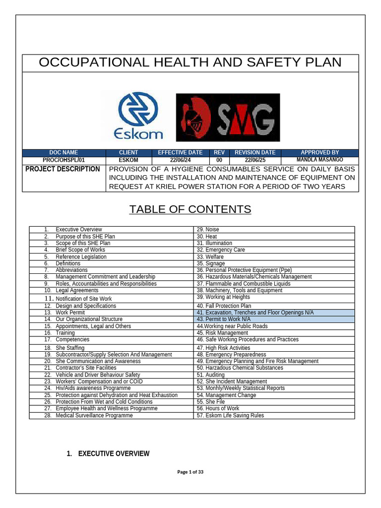 Health & Safety Plan | PDF