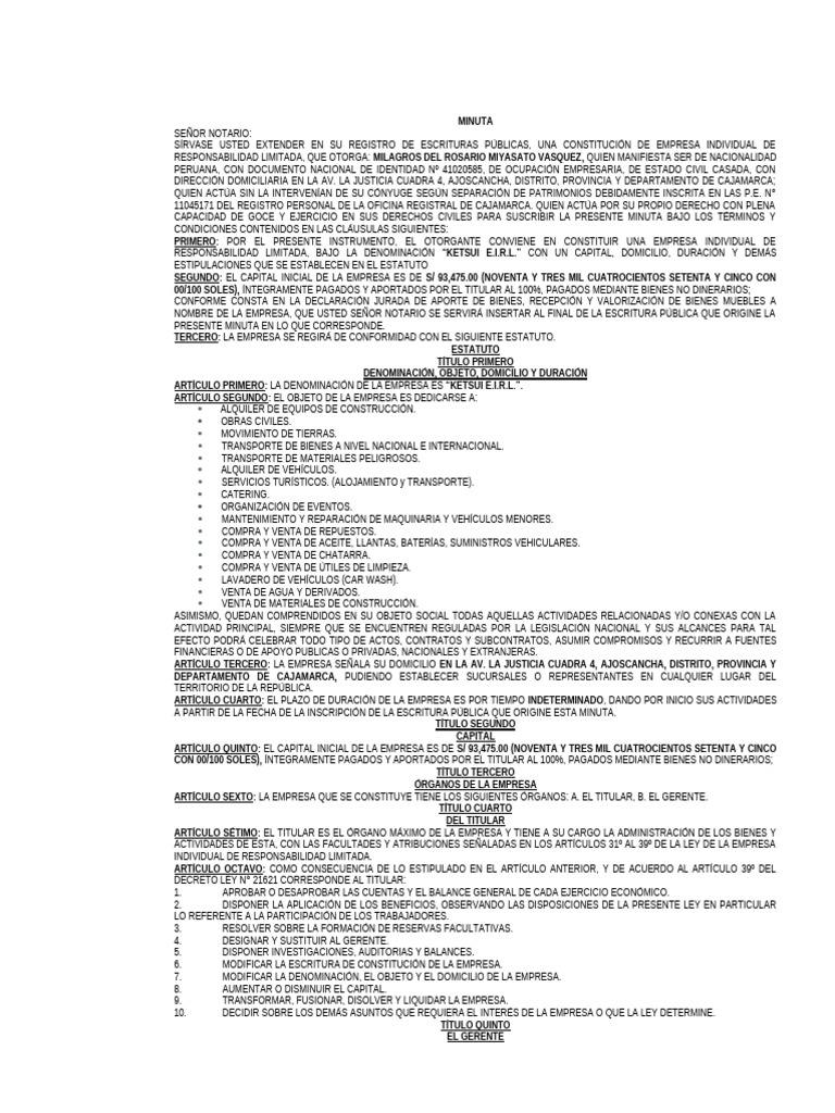 Ketsui E.I.R.L. | PDF