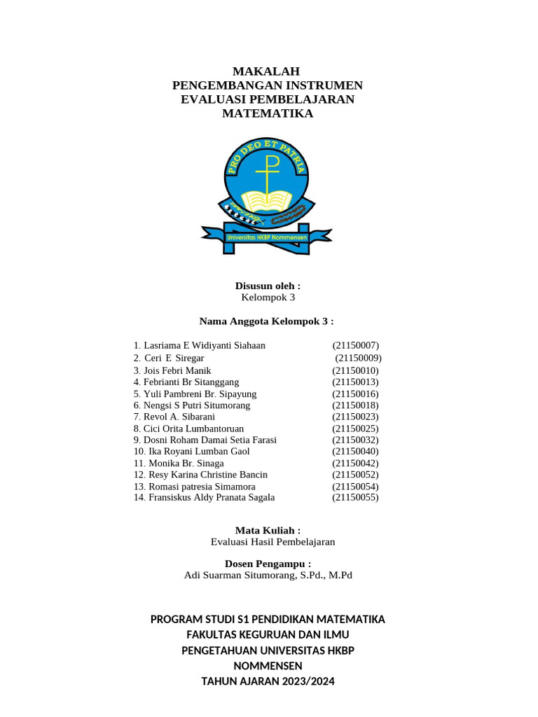 Kel3 - Pengembangan Instrumen | PDF