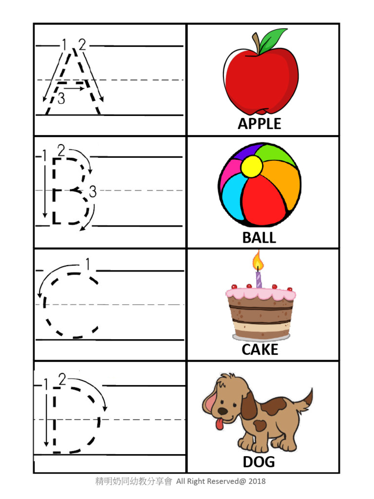 Alphabet a-Z-Tracing Card (Dash) | PDF