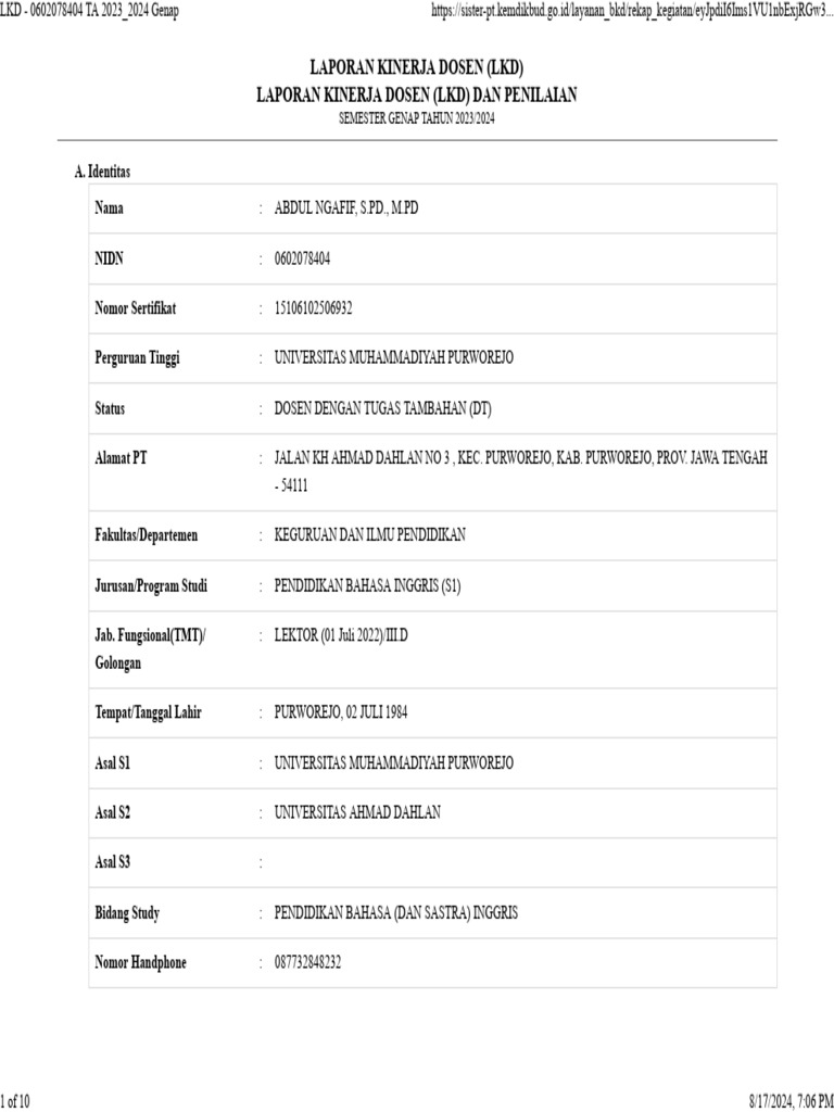 LKD - 0602078404 TA 2023 - 2024 Genap | PDF