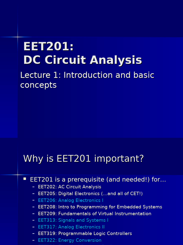 EET 201 Lecture 1 | PDF
