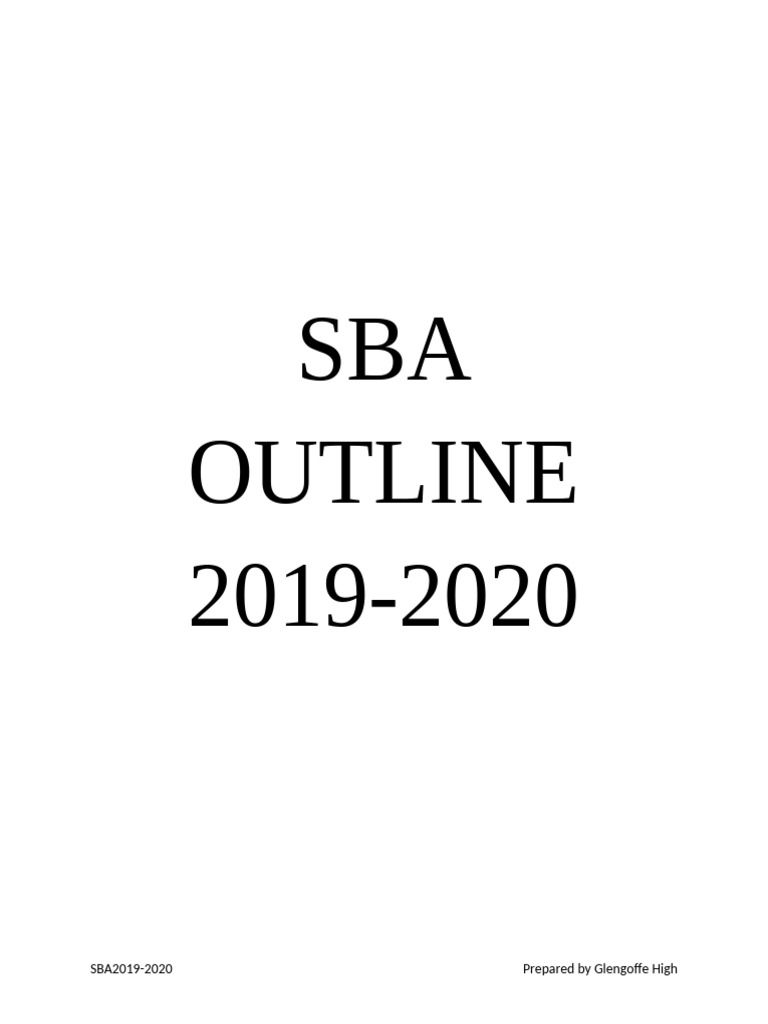 Integrated Science SBA 2019-2020 | PDF
