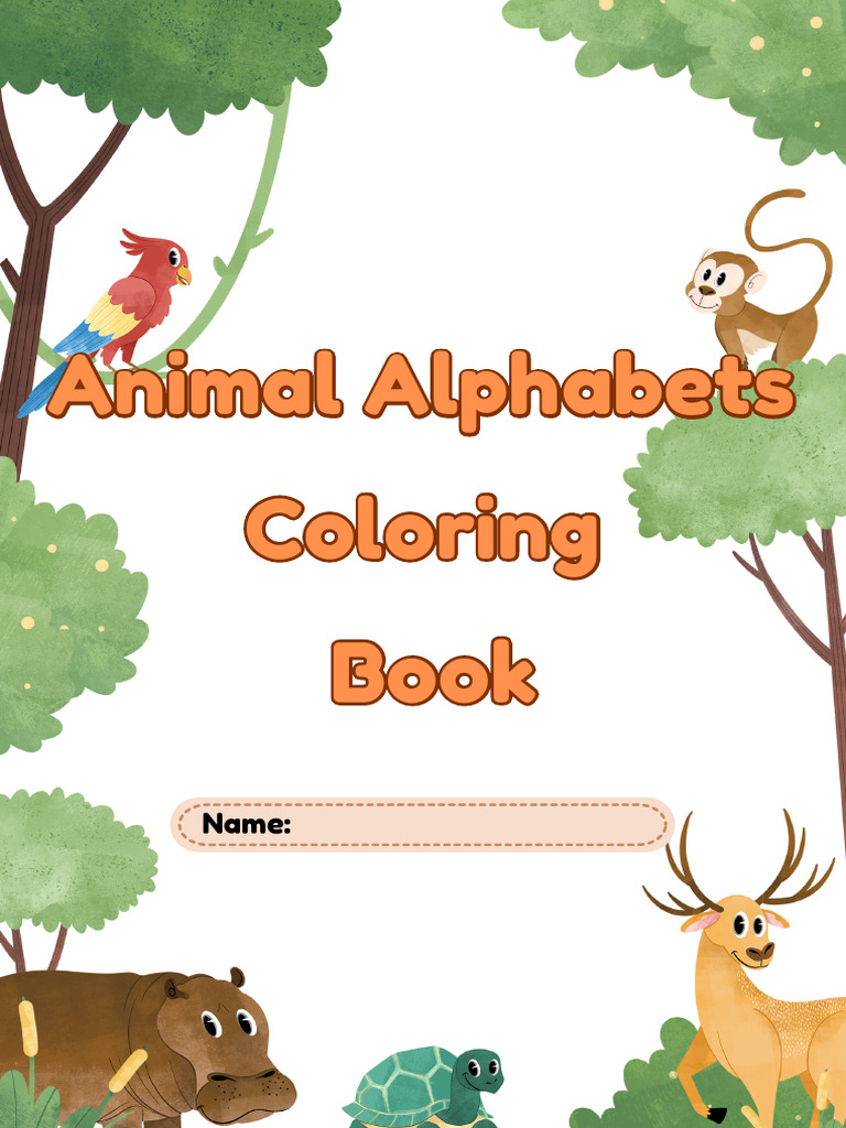 Animal Alphabet Coloring Book | PDF