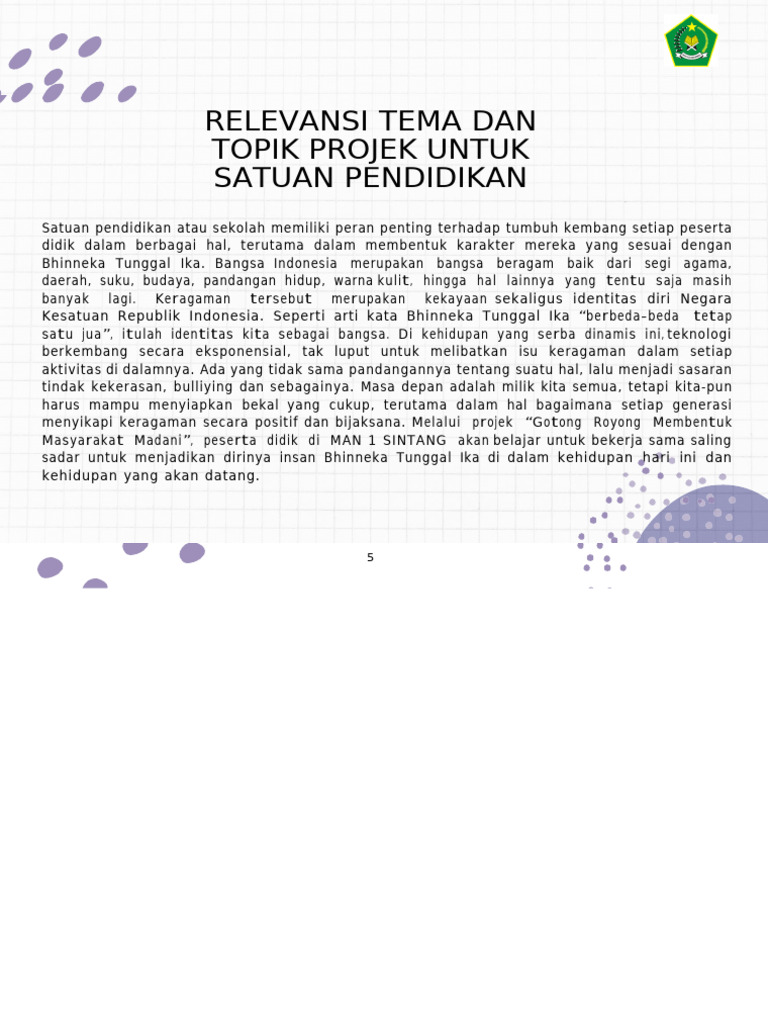 Modul Projek - Gotong Royong Membentuk Masyarakat Madani - (Edit) | PDF