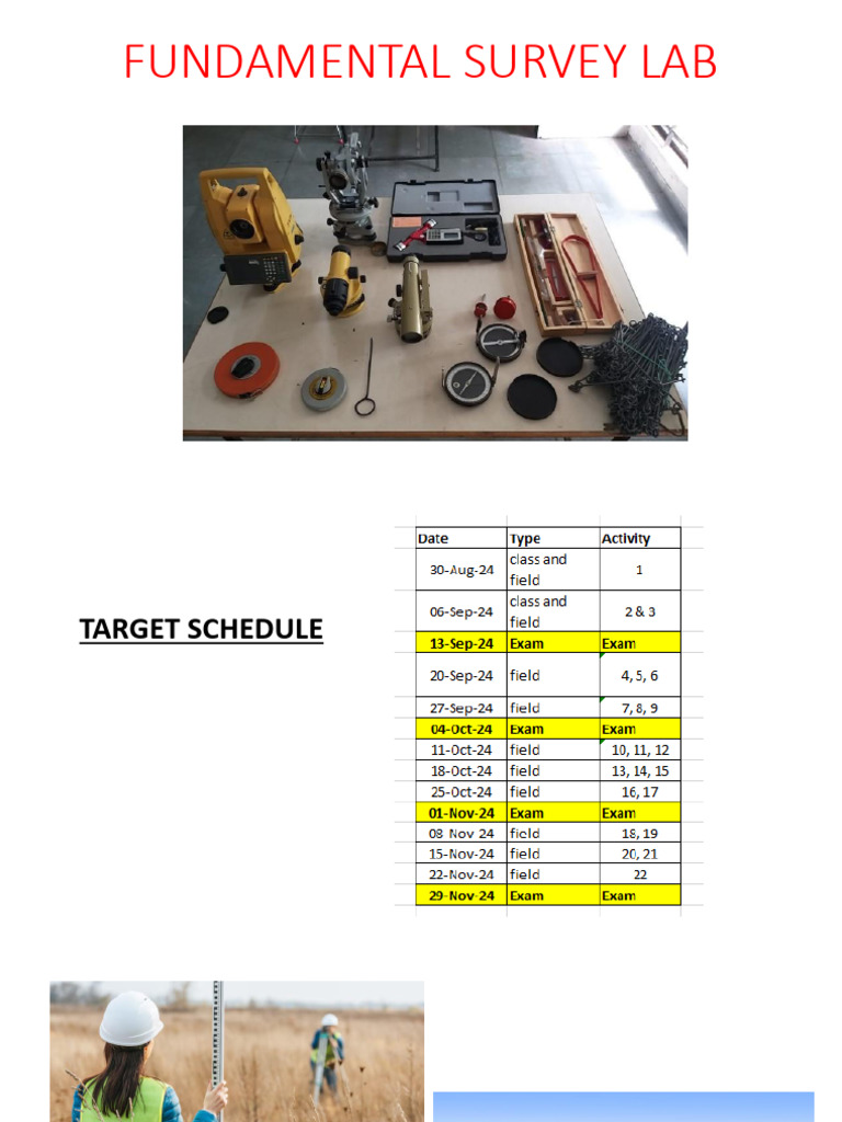 Survey Lab Safety and Equipment Guide | PDF | Surveying | Personal ...