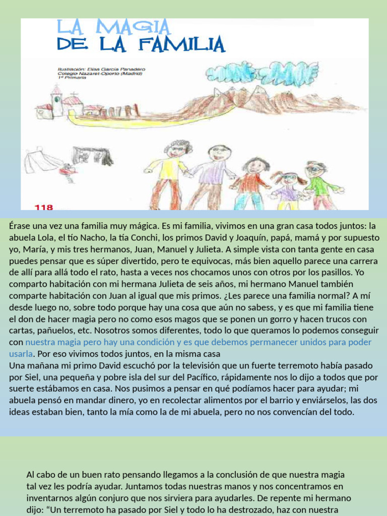 Cuento La Magia de La Familia | PDF | Novela negra, policíaca y ...