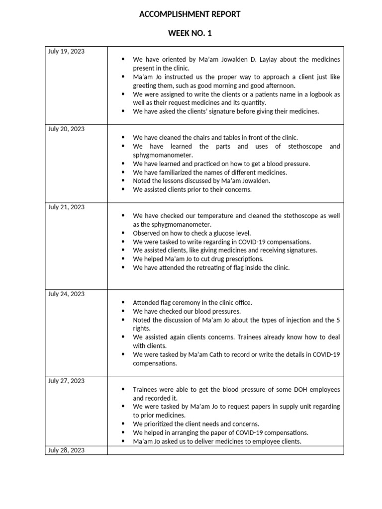 Accomplished Report | PDF