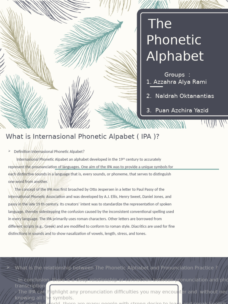 The Phonetic Alphabet Kelompok 1-Pronunciatin Practice | PDF