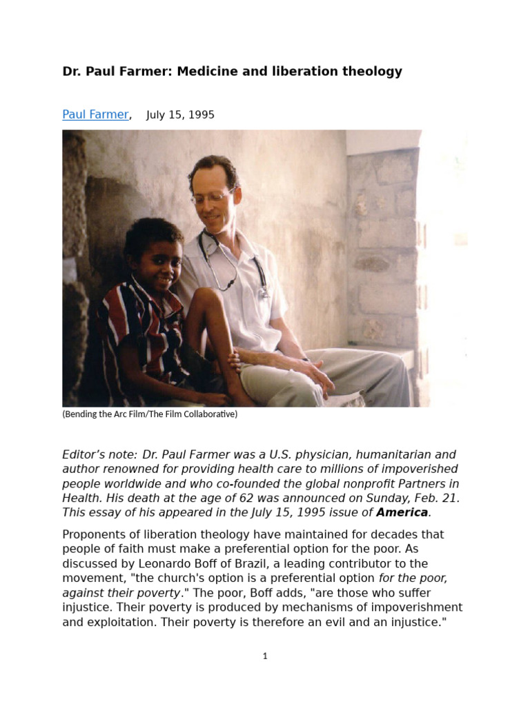 Paul Farmer Liberation Health America '95 2 | PDF