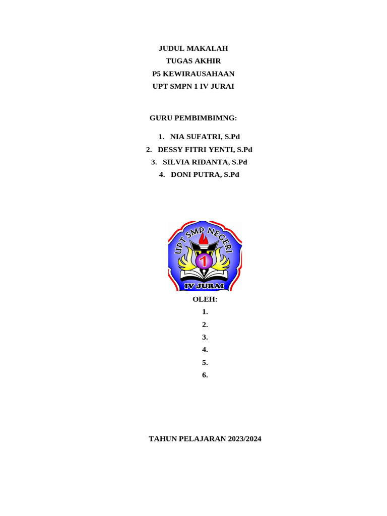 Contoh Cover P5 | PDF