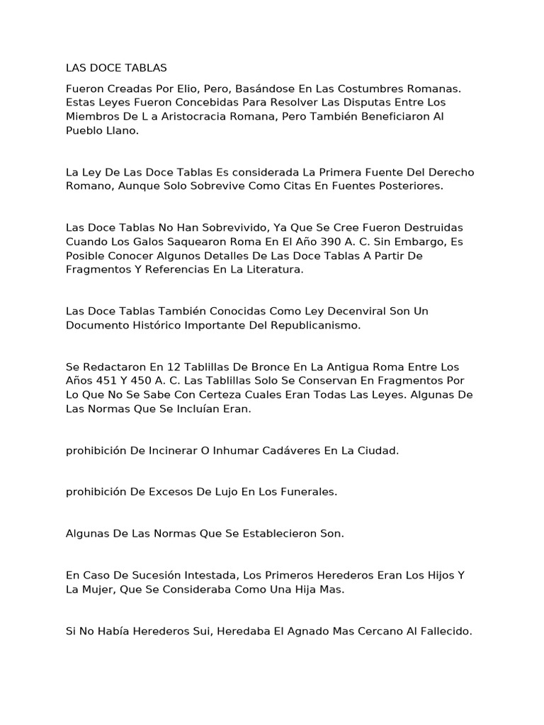 Las Doce Tablas | PDF