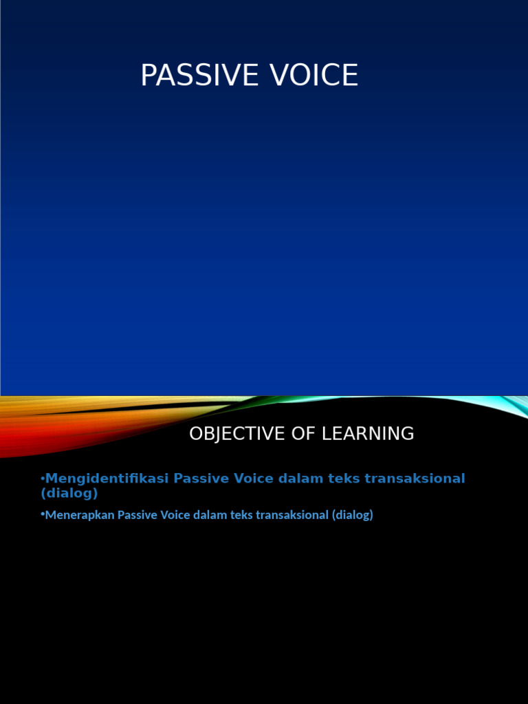 Active-Pasive Voice | PDF