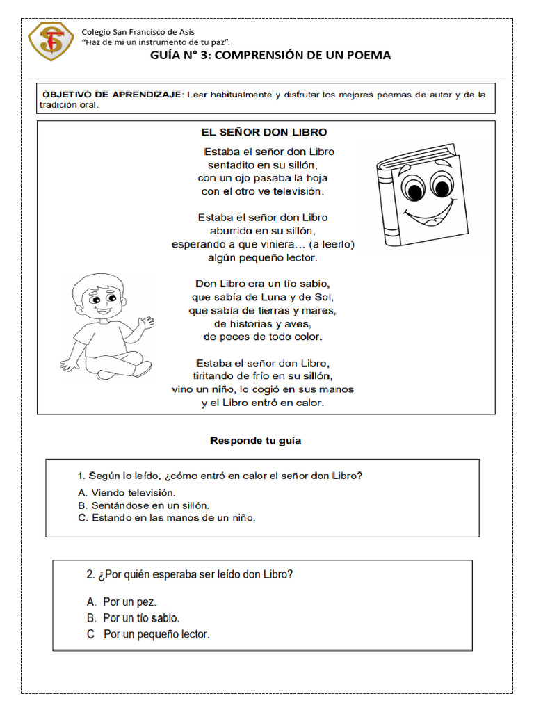 Poema Guia #3 Comprension | PDF