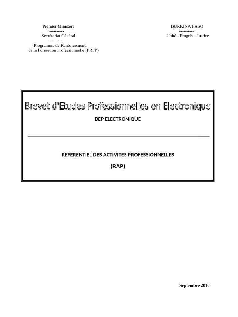 Rap Bep Elelectronique | PDF