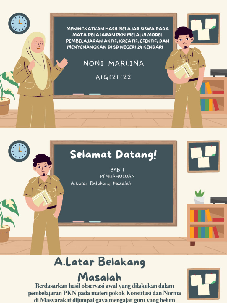 Presentasi Pertemuan Orang Tua Murid Dan Guru Kelas Cokelat Ilustratif ...