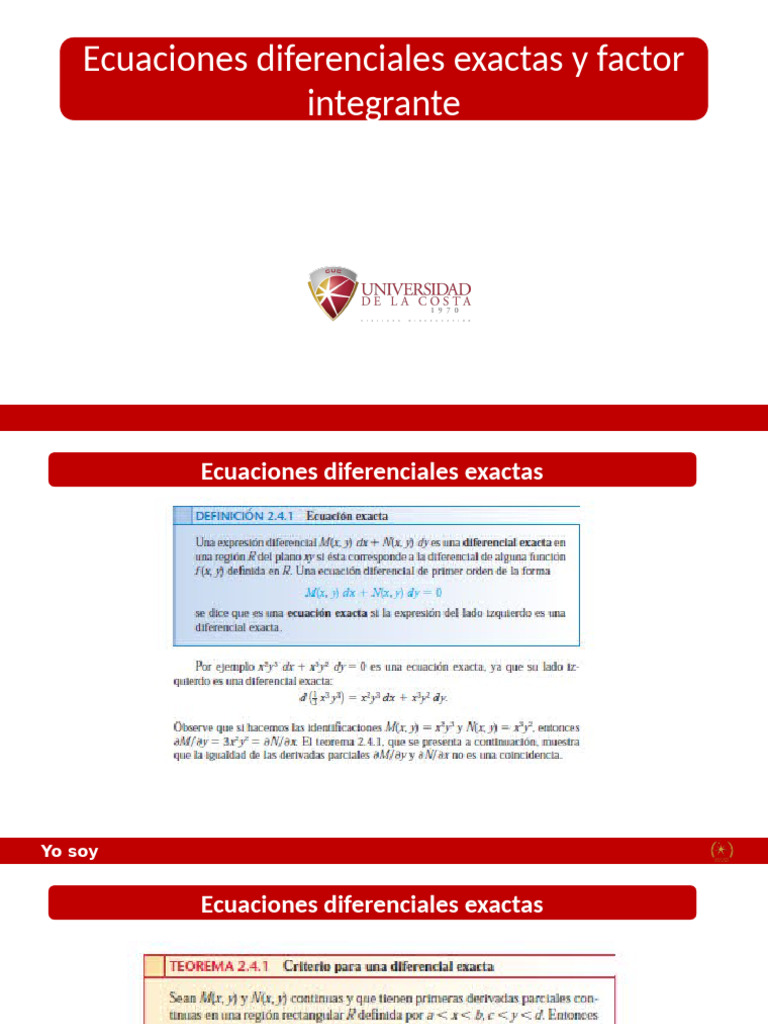 Clase 3- Exactas y Factor Integrante | PDF