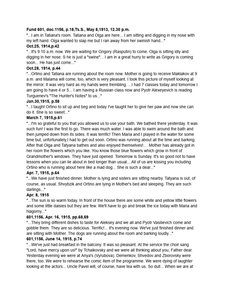 Anastasia History | PDF