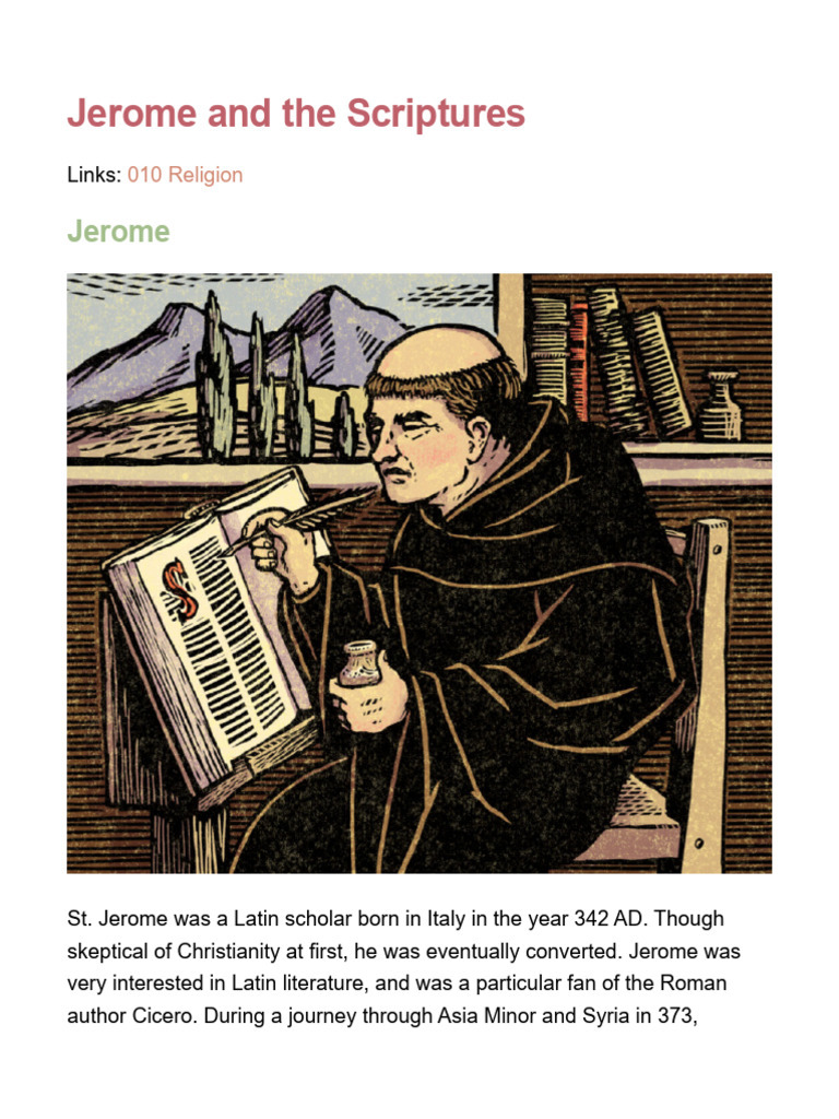 Jerome and The Scriptures | PDF