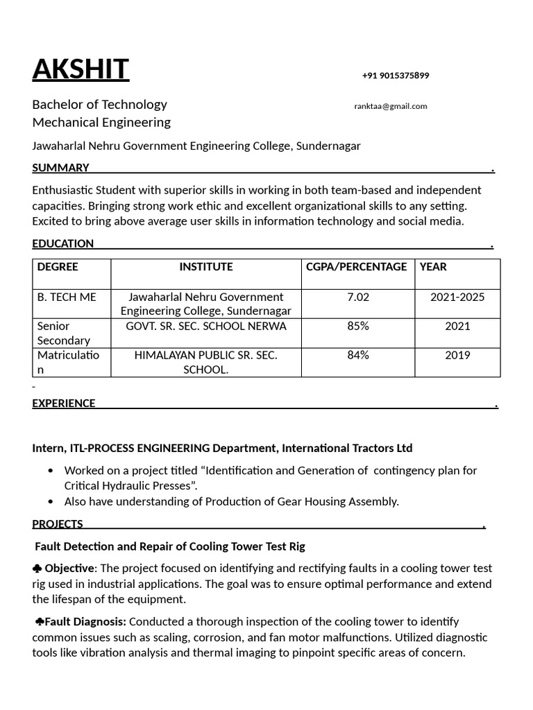 Akshit Resume | PDF