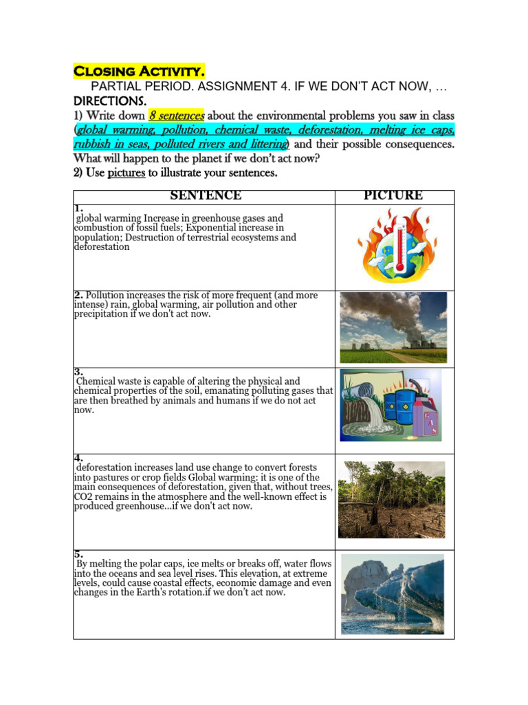 Closing Activity | PDF