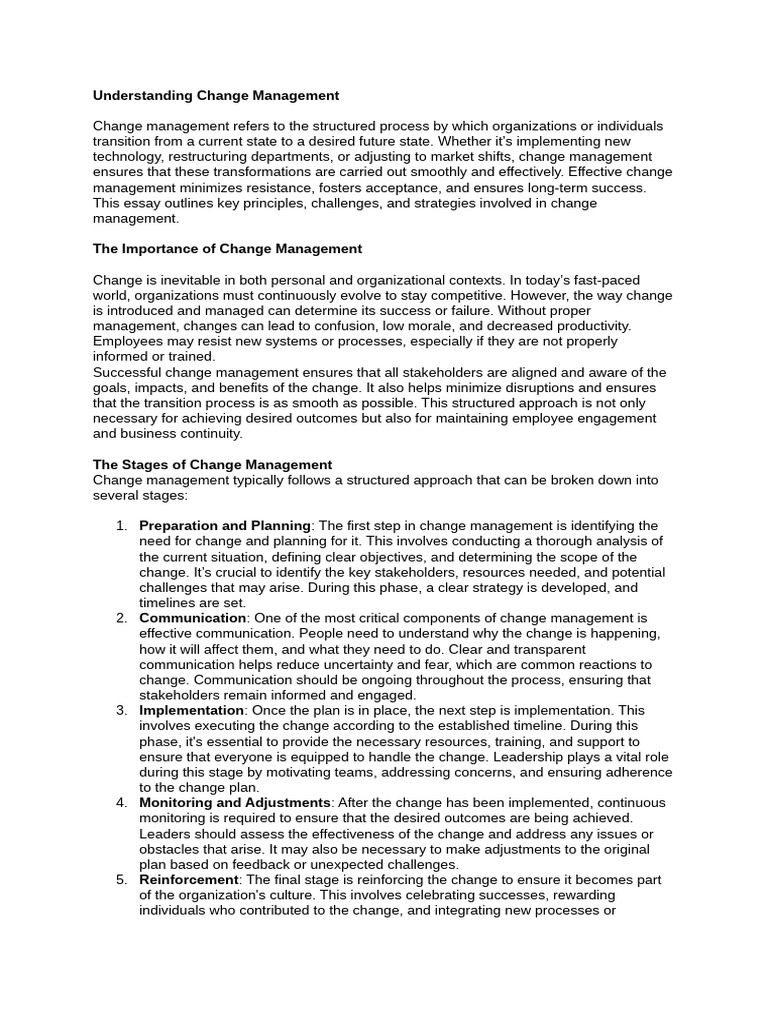 Change Management | PDF